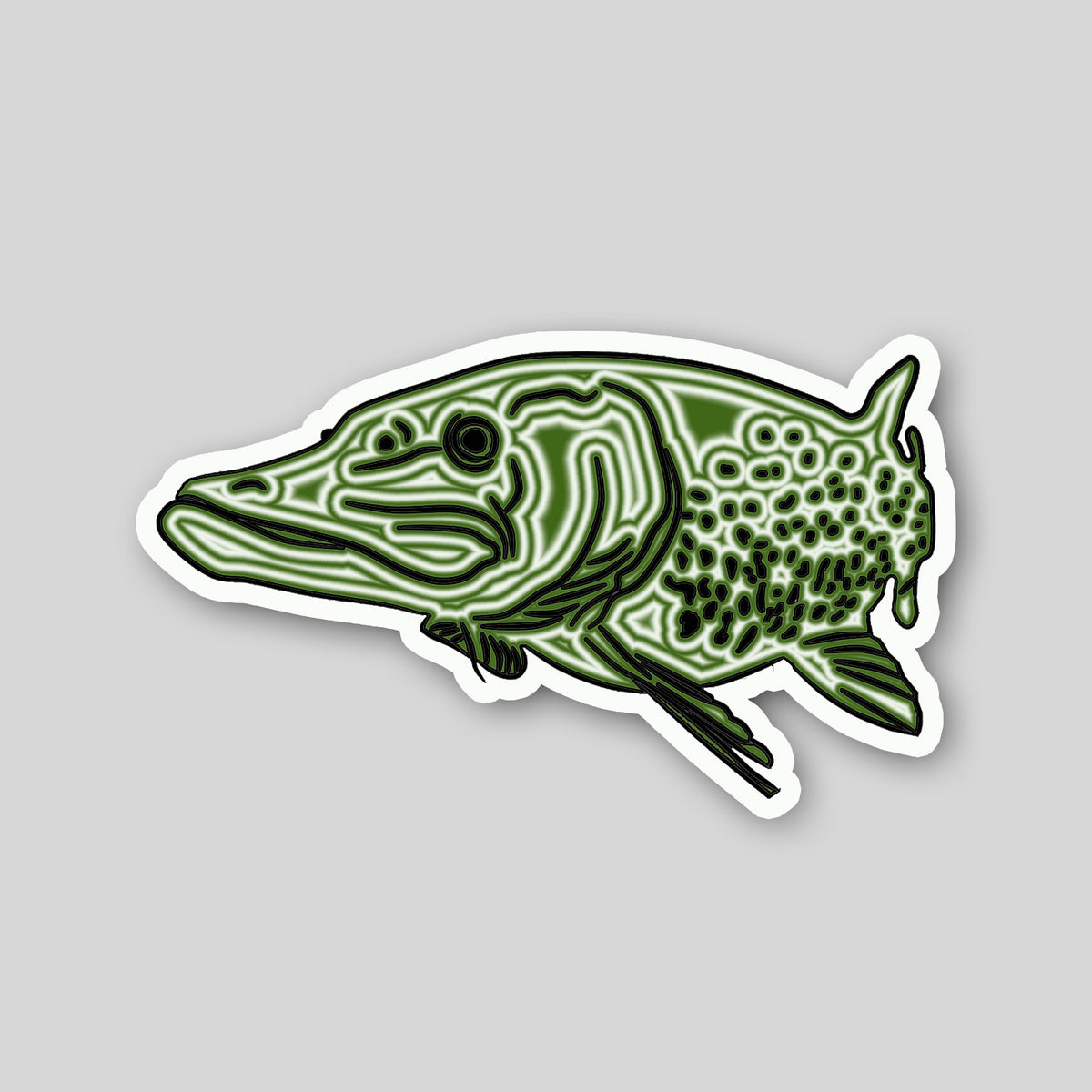 3" Northern Pike Die Cut Sticker – Wayne's World Agates