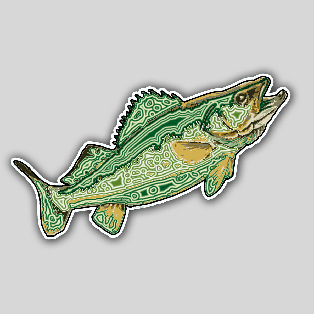 4" Walleye Sticker Die Cut Sticker – Wayne's World Agates