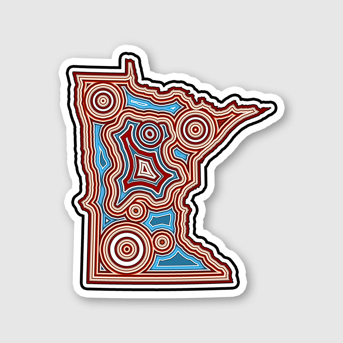 4.5" Minnesota State Shape Cutout Sticker – Wayne's World Agates